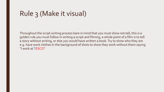 6 rules of film scripts | PPTX