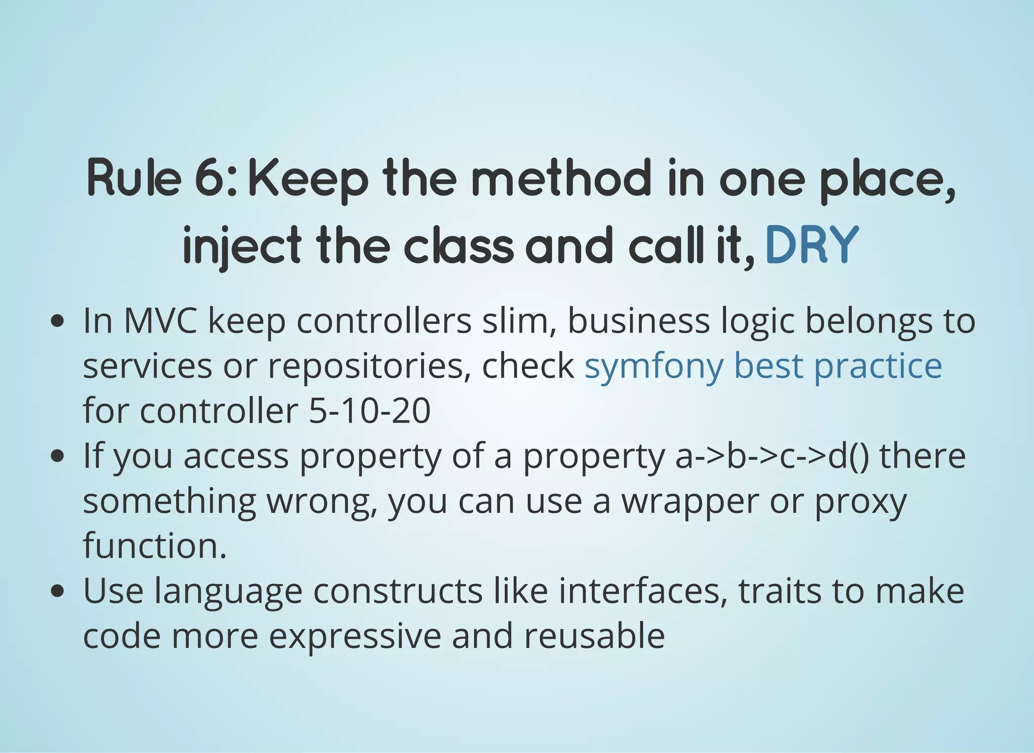 7 rules of simple and maintainable code | PDF