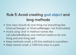 7 rules of simple and maintainable code | PDF