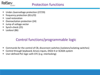 7RW80 Voltage Frequency Protection Relay | PPT