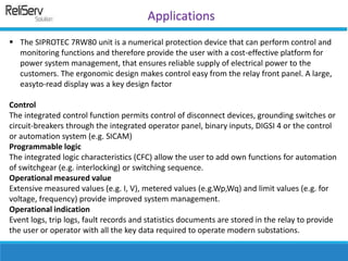 7RW80 Voltage Frequency Protection Relay | PPT