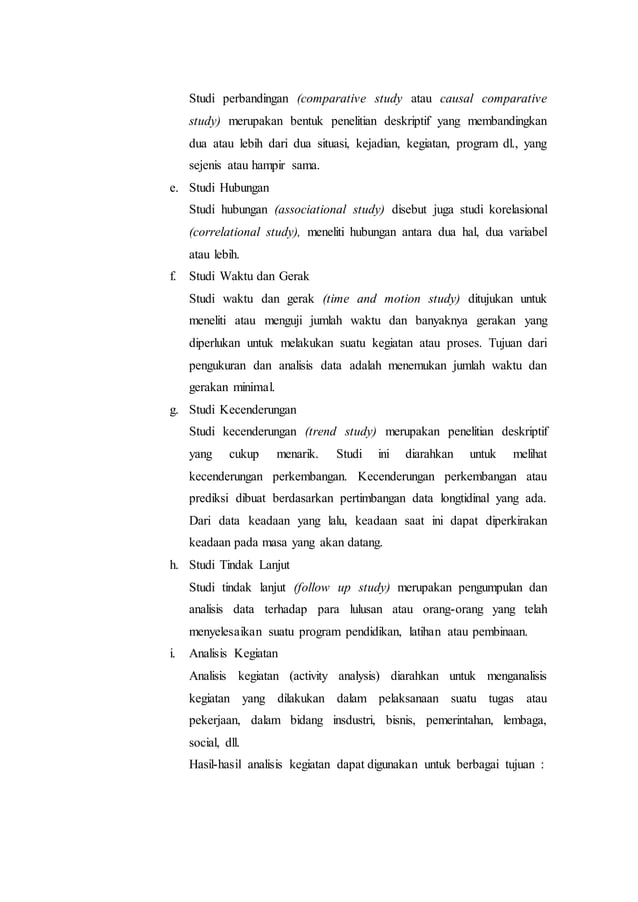Metode deskriptif dan survai | DOCX