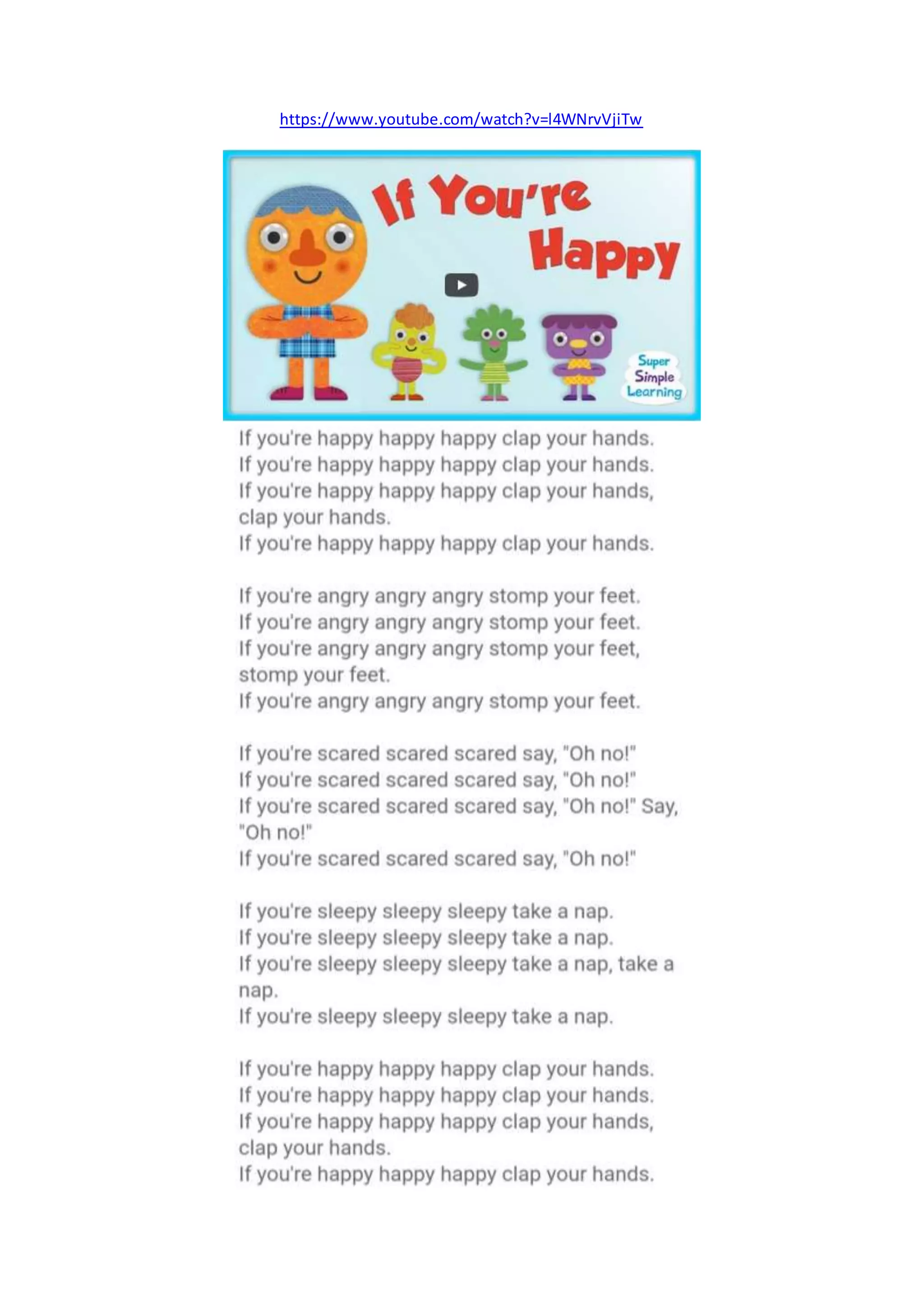 Level 1 nursery rhymes | DOCX