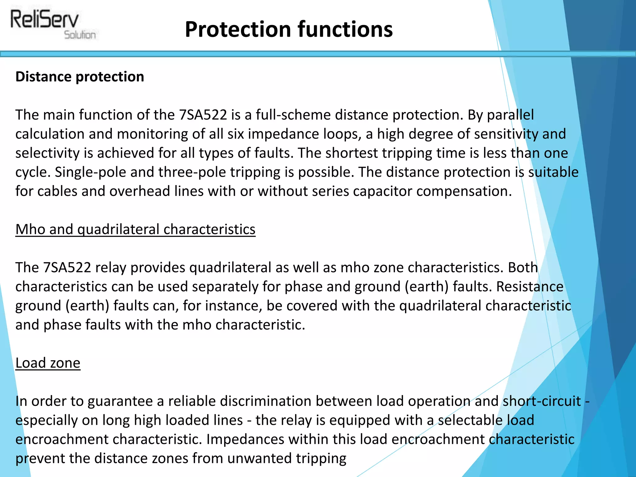 7SA522 Distance Protection Relay For Transmission Lines | PDF | Radio ...