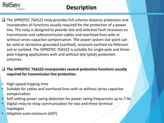7SA522 Distance Protection Relay For Transmission Lines | PDF | Radio ...