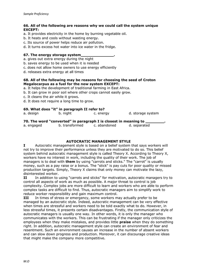 7 Sample Proficiency Test