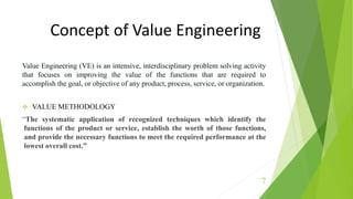 Value analysis and Value Engineering | PPTX