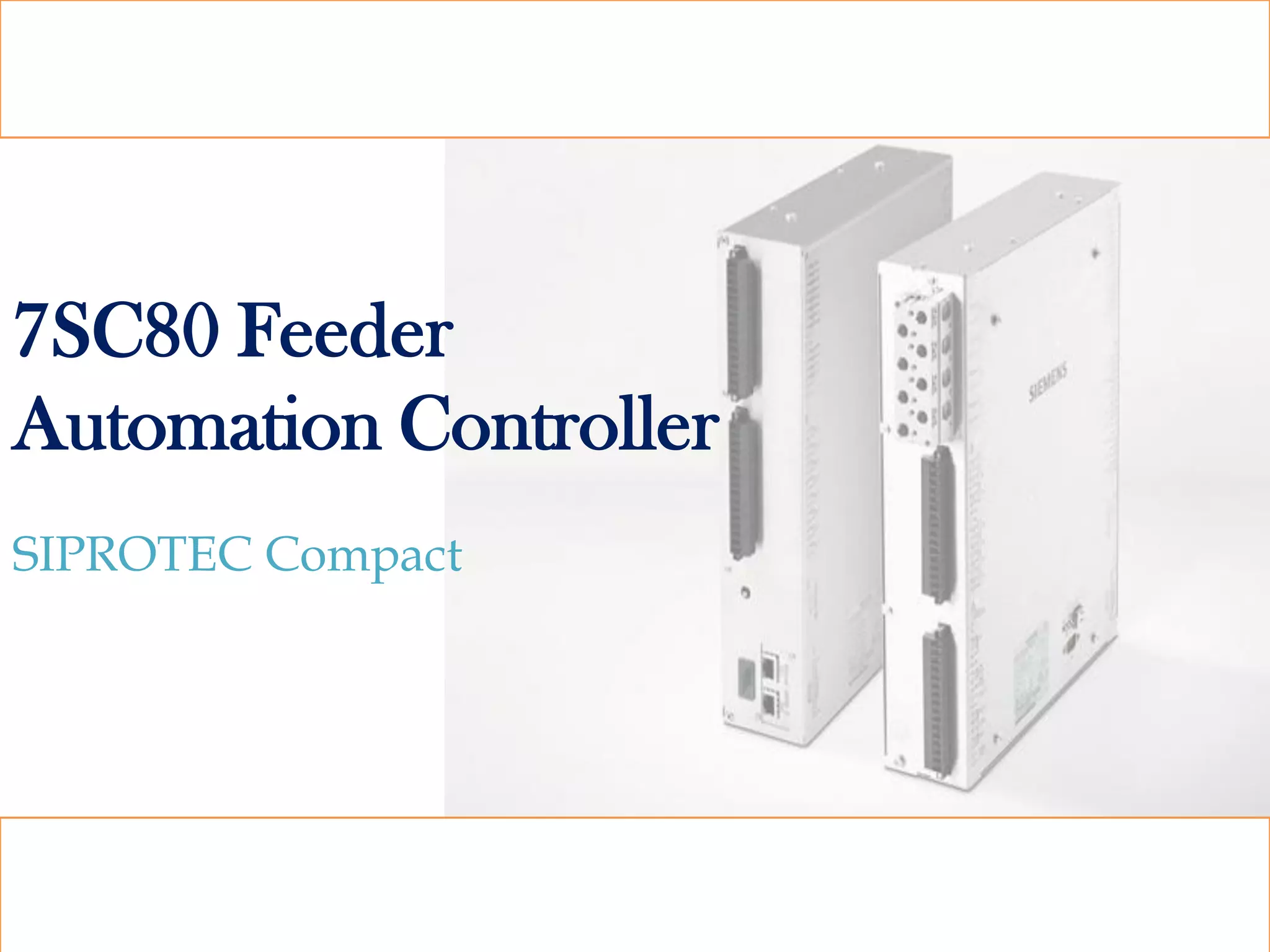 7SC80 Feeder Automation Controller | PDF