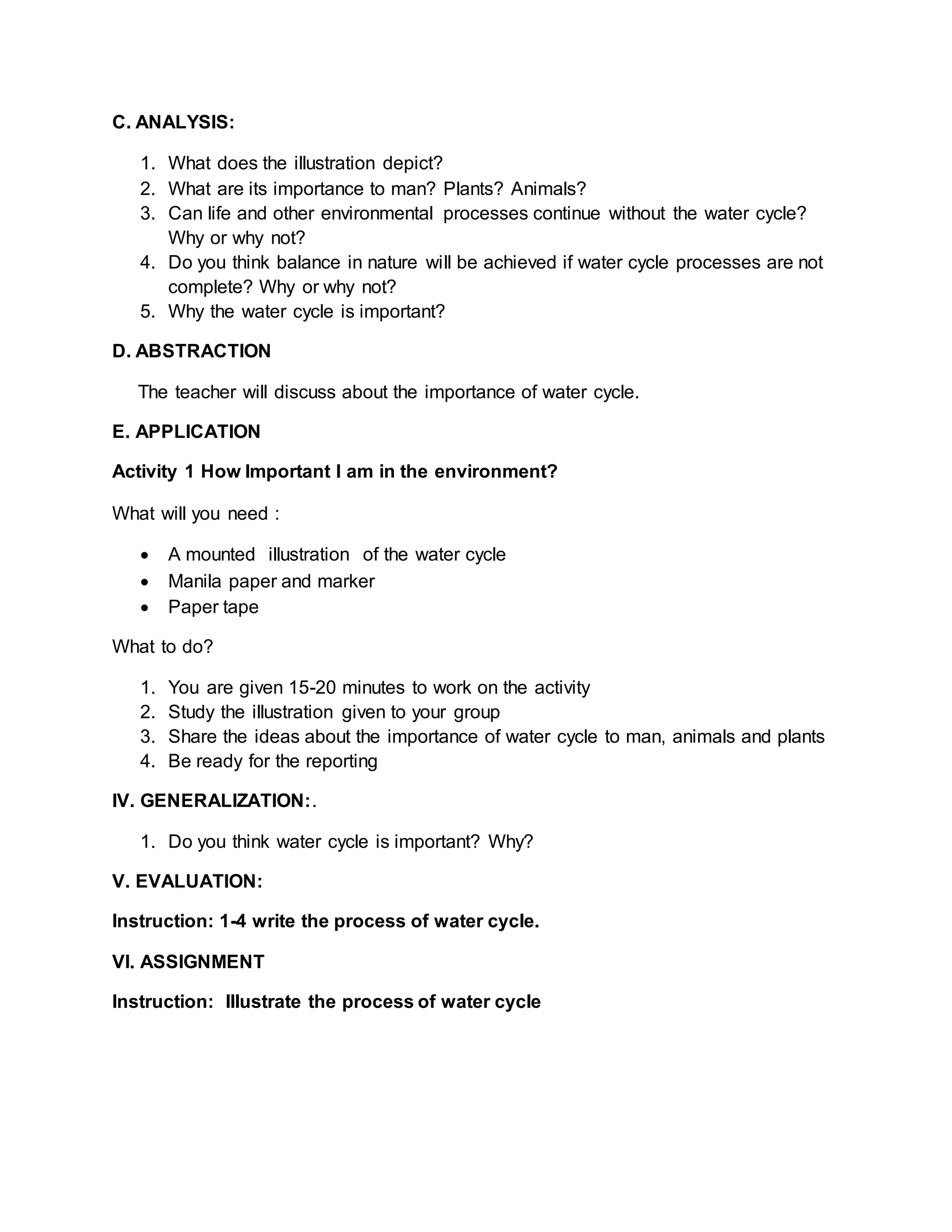GRADE 4 SCIENCE LESSON PLAN | DOCX