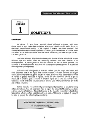 Grade 7 Learning Module in Science (Quarter 1 to 4) | PDF