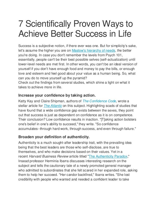 7 scientifically proven ways to achieve better success in life 7 scientifically proven ways to achieve better success in life