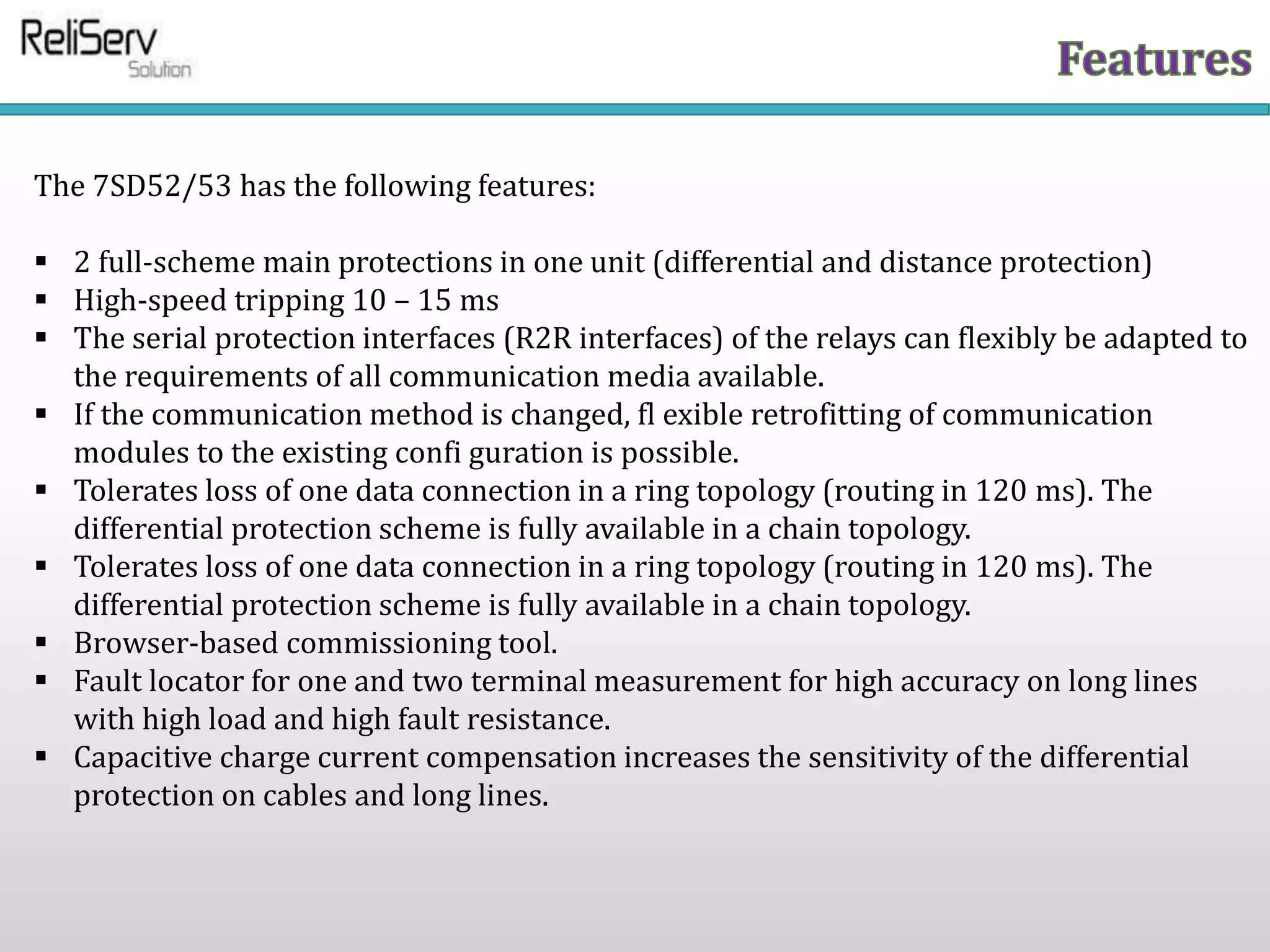 7SD52/53 Line Differential Protection Relay | PDF