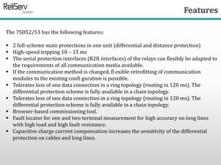 7SD52/53 Line Differential Protection Relay | PDF