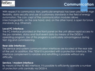 7SD61 Cable Differential Protection Relay | PDF
