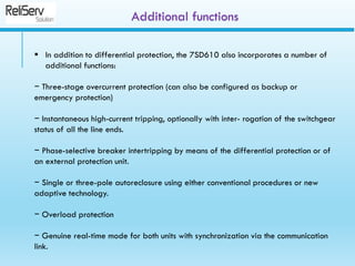 7SD610 Universal Differential Protection Relay | PDF