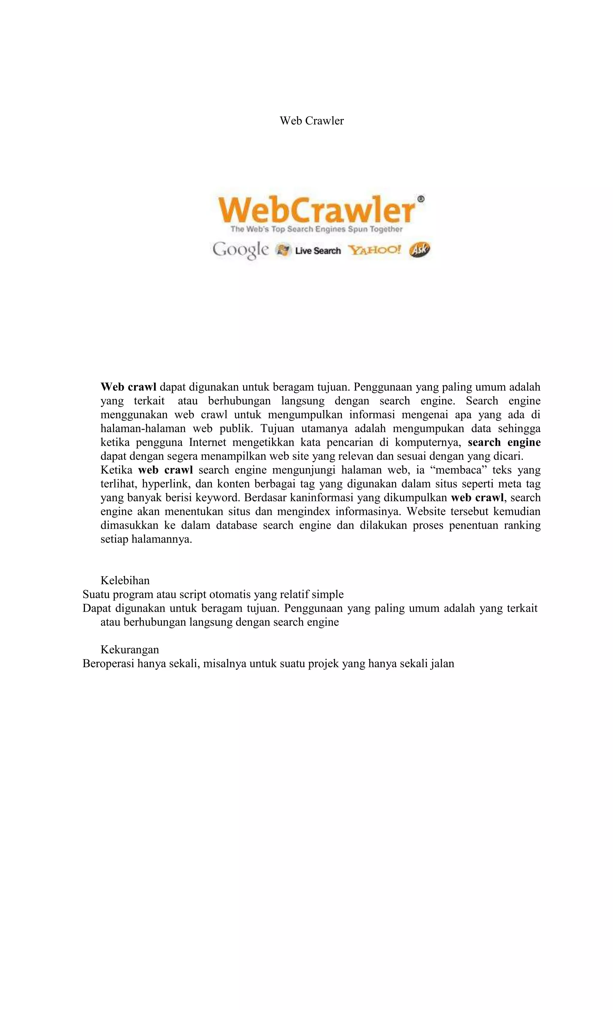 7 search engine beserta kekurangan dan kelebihan | DOCX