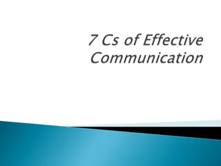 7 Cs | PPT