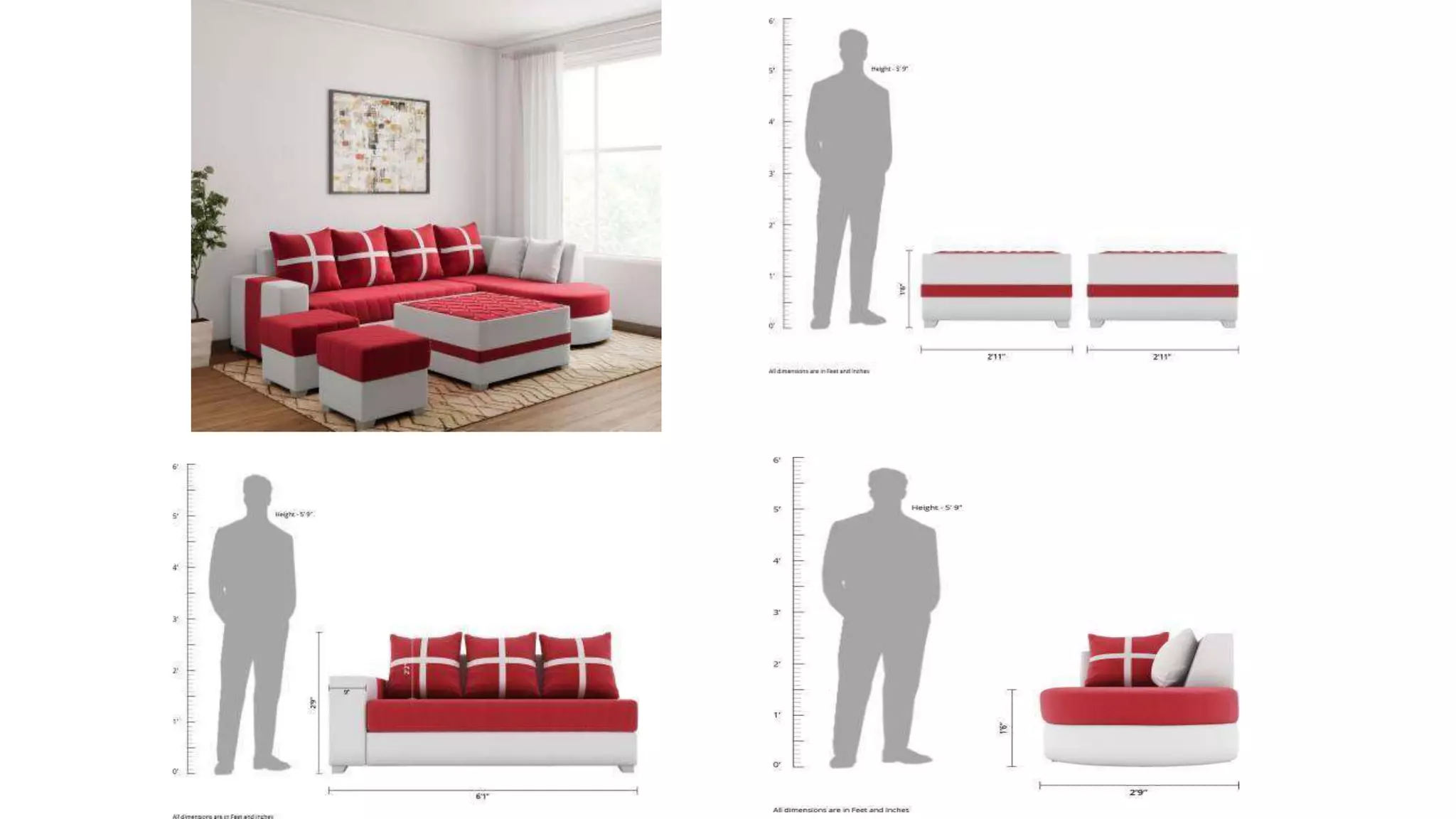 7 Seater Sofa, 7 Seater Sofa Set, Seven Seater Sofa, 7 Seater L Shape ...