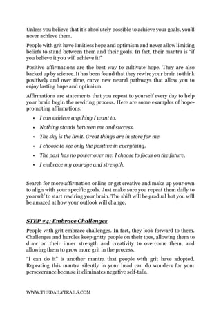 7 secrets to cultivate grit | PDF