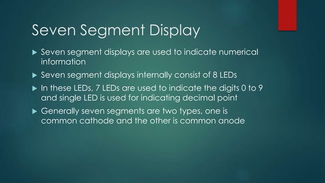 7 segment led interfacing with 8051 | PPTX | Computer Peripherals | Computing