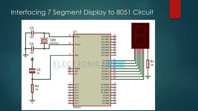 7 segment led interfacing with 8051 | PPTX | Computer Peripherals | Computing