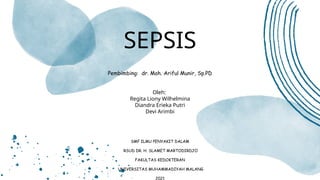 sepsis definisi patofis diagnosis tatalaksana komplikasi | PPTX