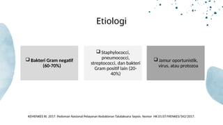 sepsis definisi patofis diagnosis tatalaksana komplikasi | PPTX