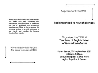 7 september schedule | PPT