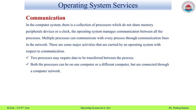 Services of Operating System | PPTX