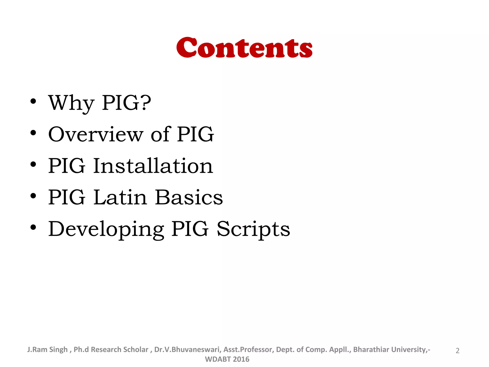 Introduction to pig | PPT