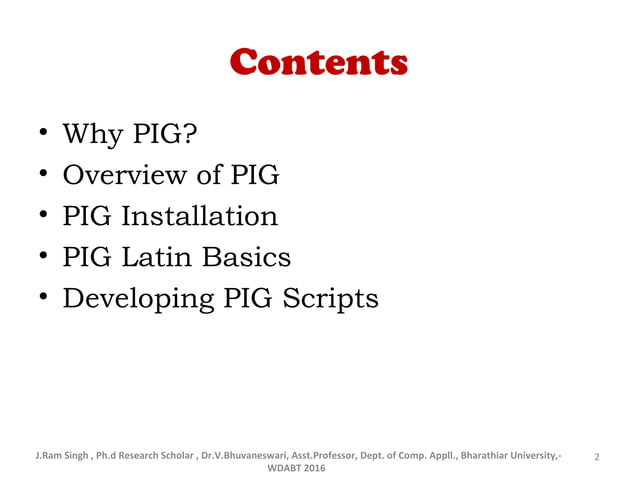 Introduction to pig | PPT