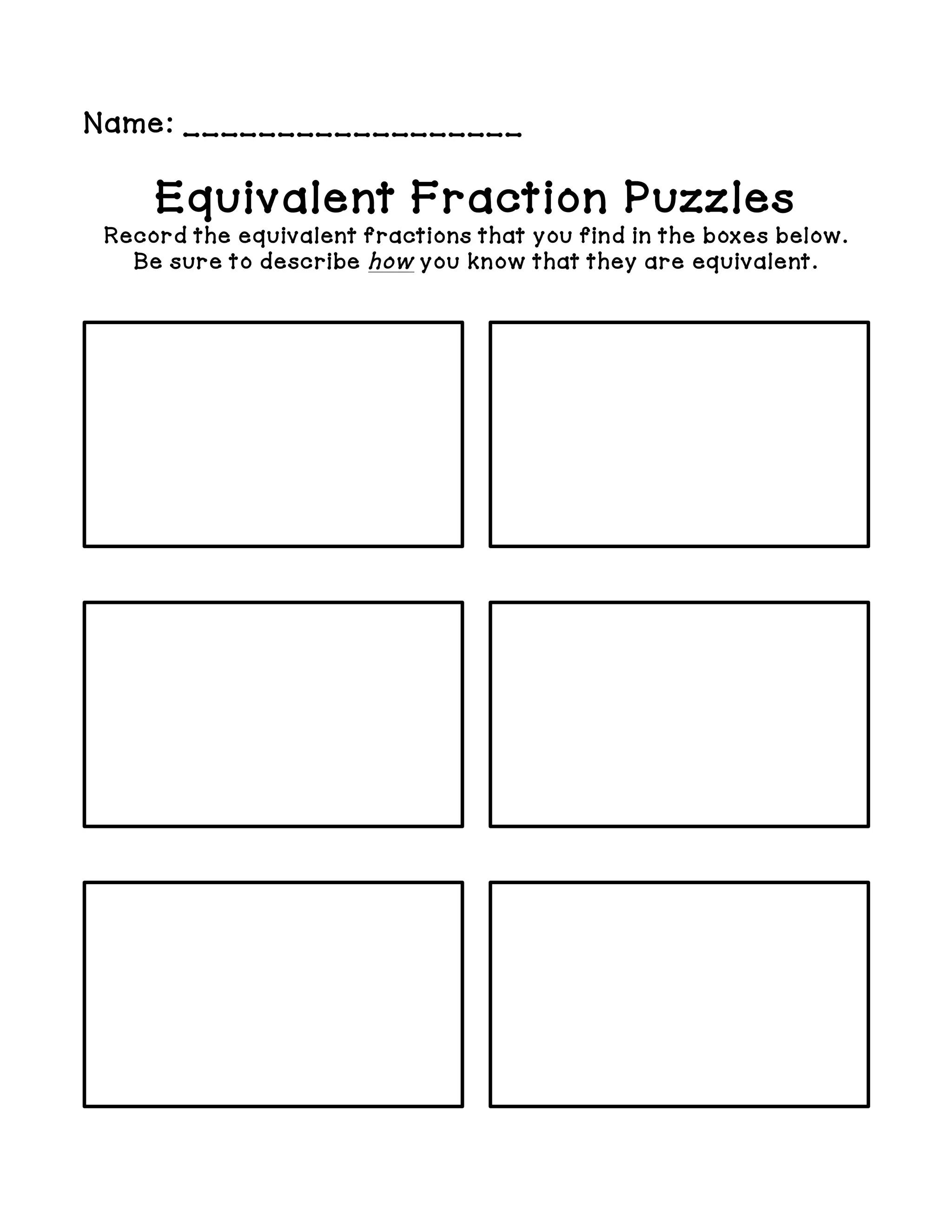 Equivalent fractions 2 | PDF