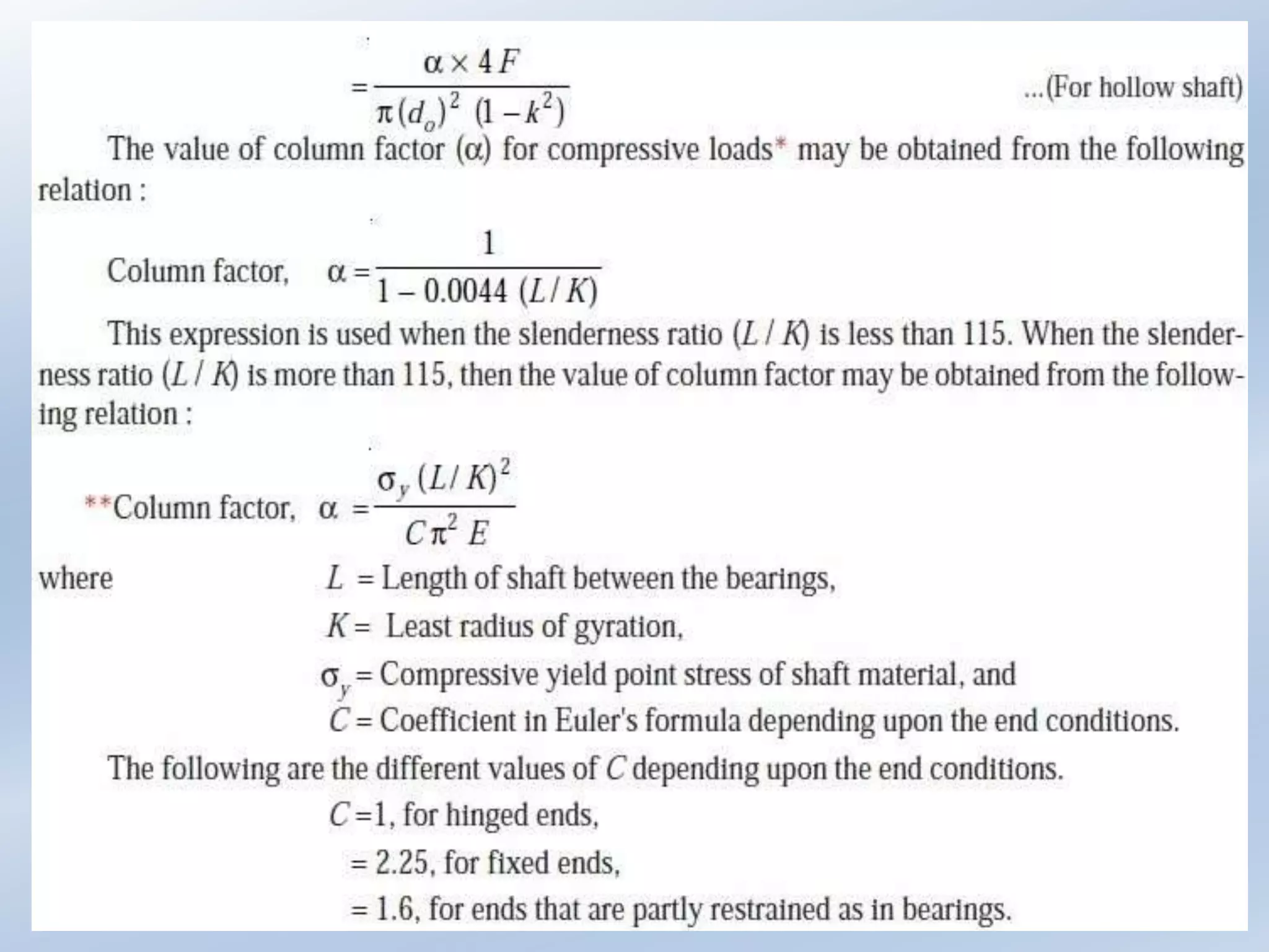 7 shaft shafts subjected to axial load in addition to combined torsion ...