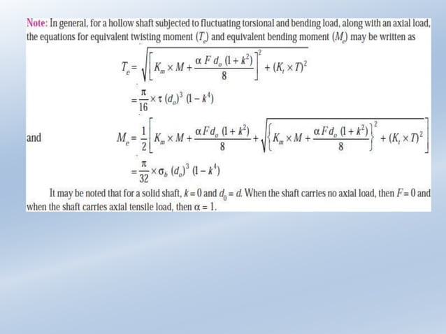 7 shaft shafts subjected to axial load in addition to combined torsion ...