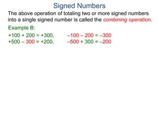 7 signed numbers addition and subtraction | PPTX