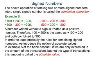 7 signed numbers addition and subtraction | PPTX