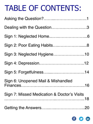 7 Signs & Symptoms Your Senior May Need Assistance | PDF