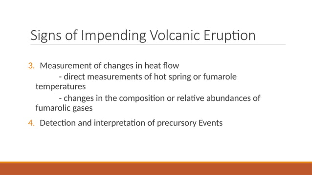 7 Signs of Impending Volcanic Ruption.pptx | Geology | Science