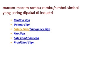 7 simbol simbol k3 dan tanda-tanda bahaya | PPTX
