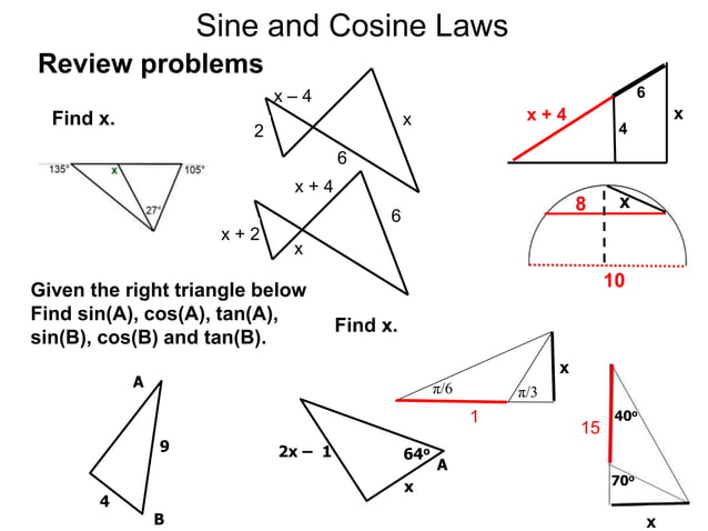 7 sine and cosine laws | PPTX | Physics | Science