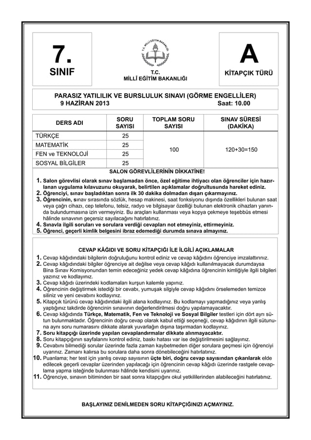 7 sinif gormeengel | PDF