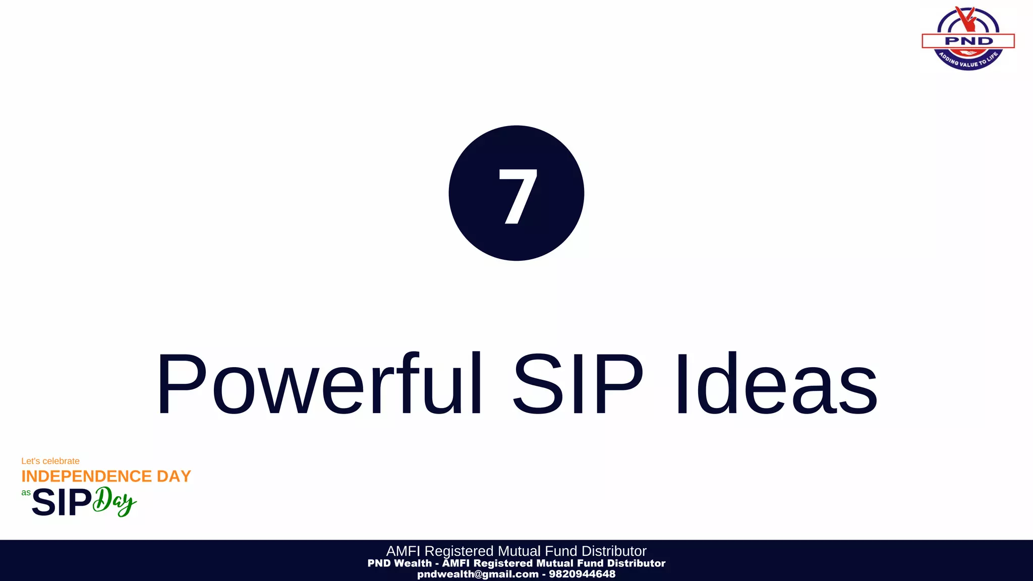 7 Powerful SIP ideas to achieve Financial Independence | PDF