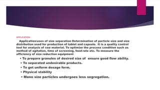 PHARMACEUTICAL ENGINEERING, SIZE SEPARATION, BPHARMACY | PPTX | Physics ...