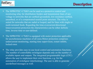 7SJ63 BCPU Multifunction Protection Relay | PDF