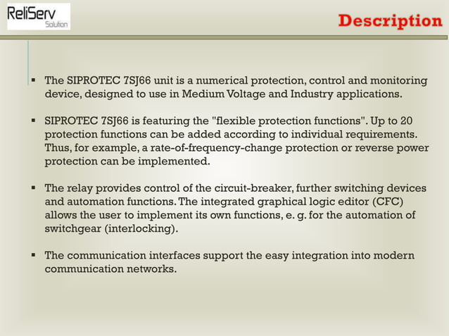 7SJ66 BCU Protective Relay | PDF | Computing | Technology & Computing