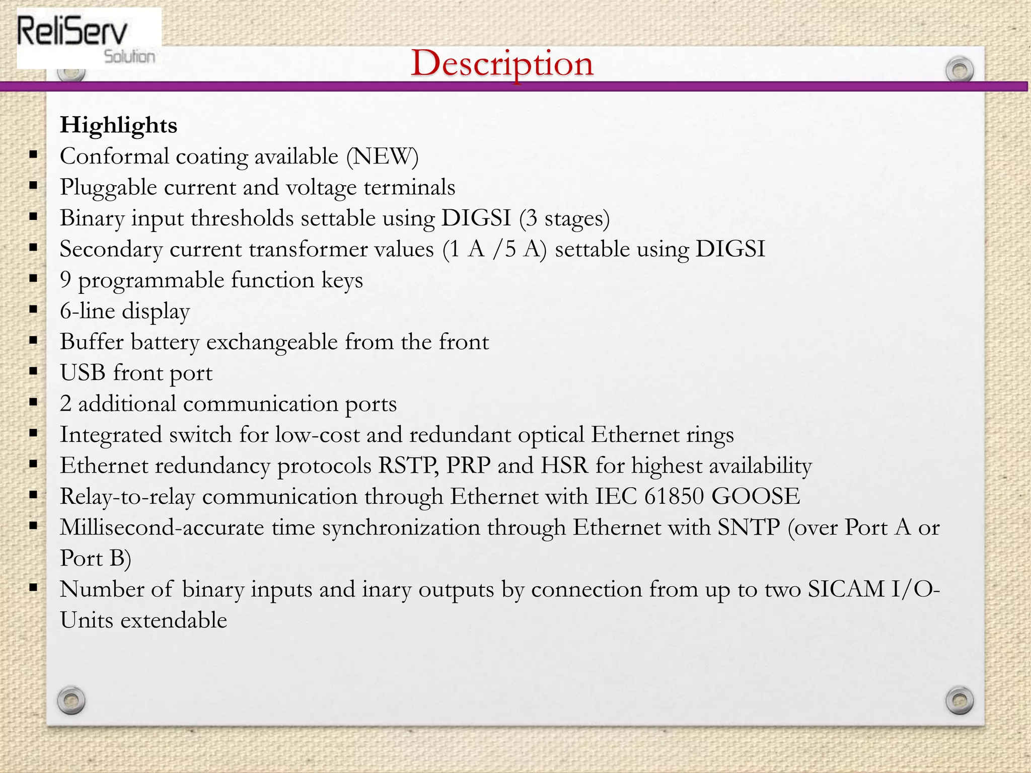 7SJ80 Overcurrent Relay | PDF