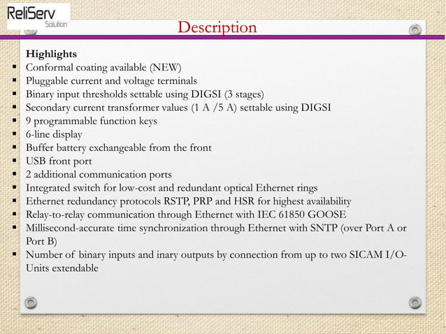 7SJ80 Overcurrent Relay | PDF