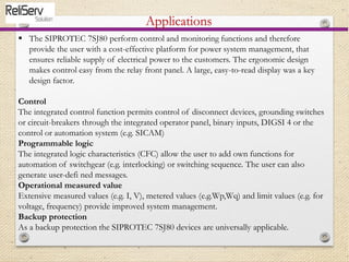 7SJ80 Overcurrent Relay | PDF