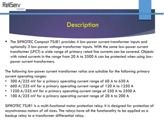 7SJ81 Overcurrent Relay | PPT