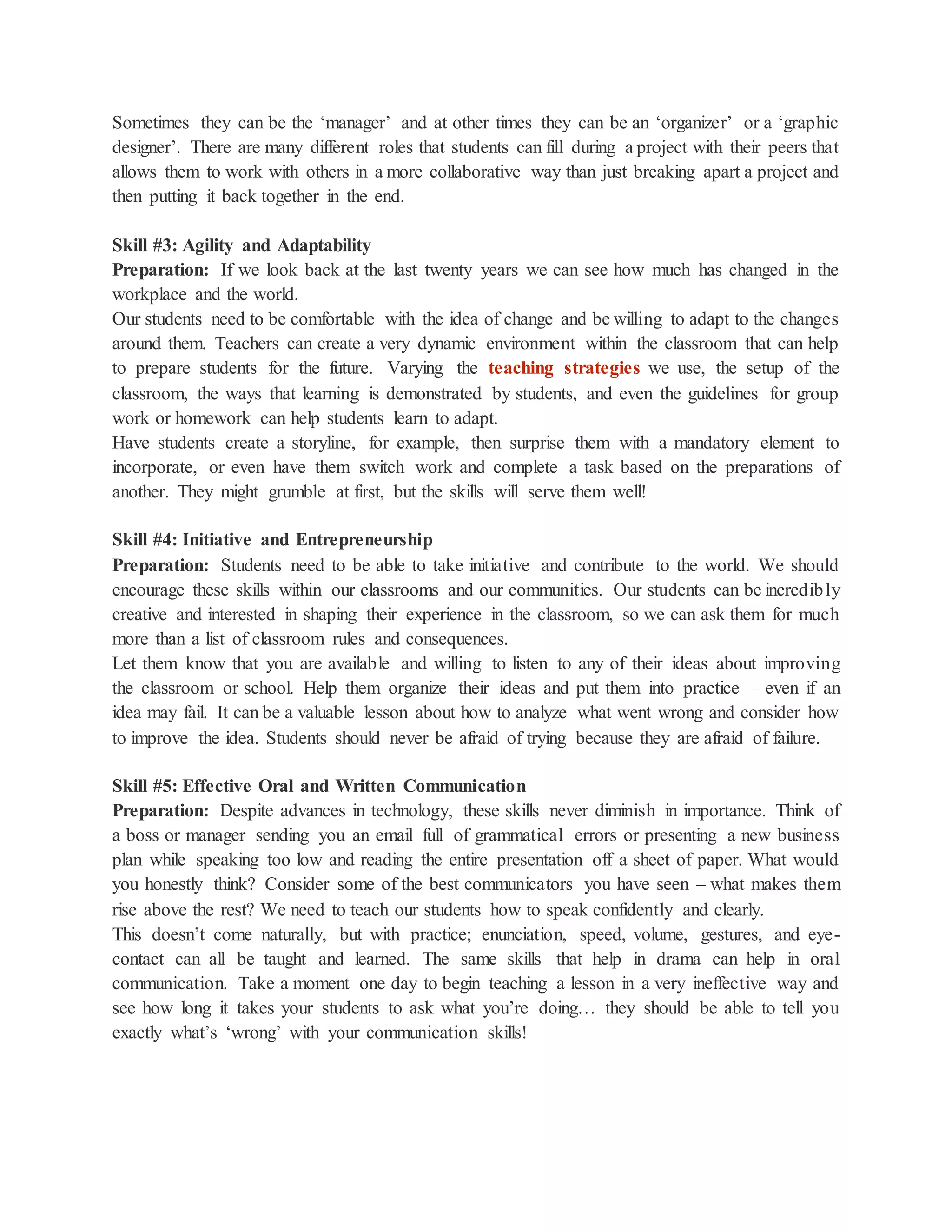 7 skills students will always need | DOCX